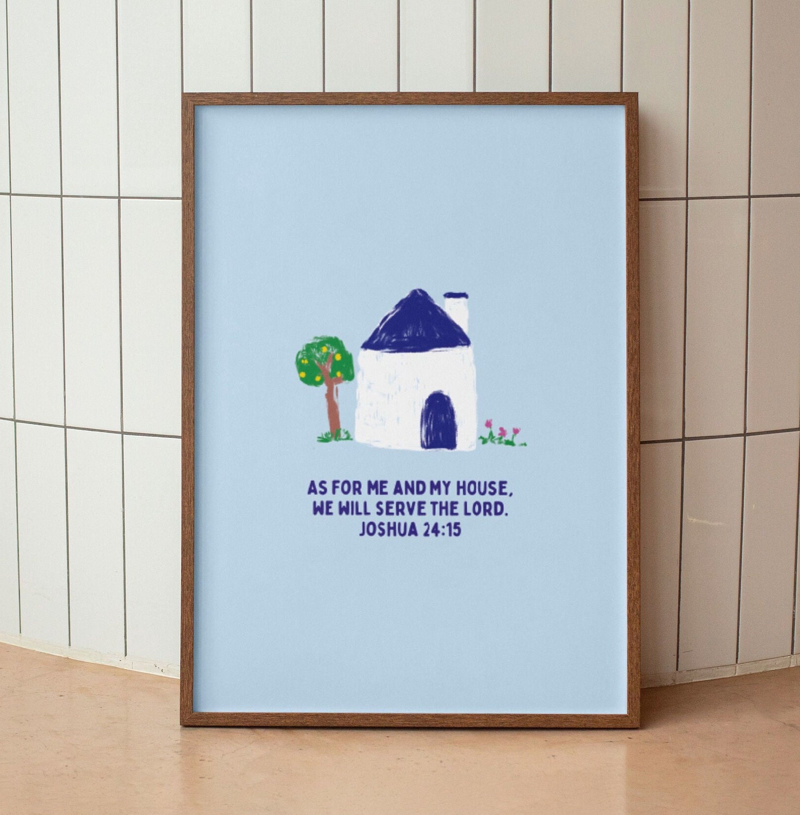 Joshua 24:15 Modern Bible Verse Art, as for Me and My House We Will ...