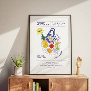 Fruit of the Spirit Aesthetic Christian Wall Art Modern Bible Verse ...