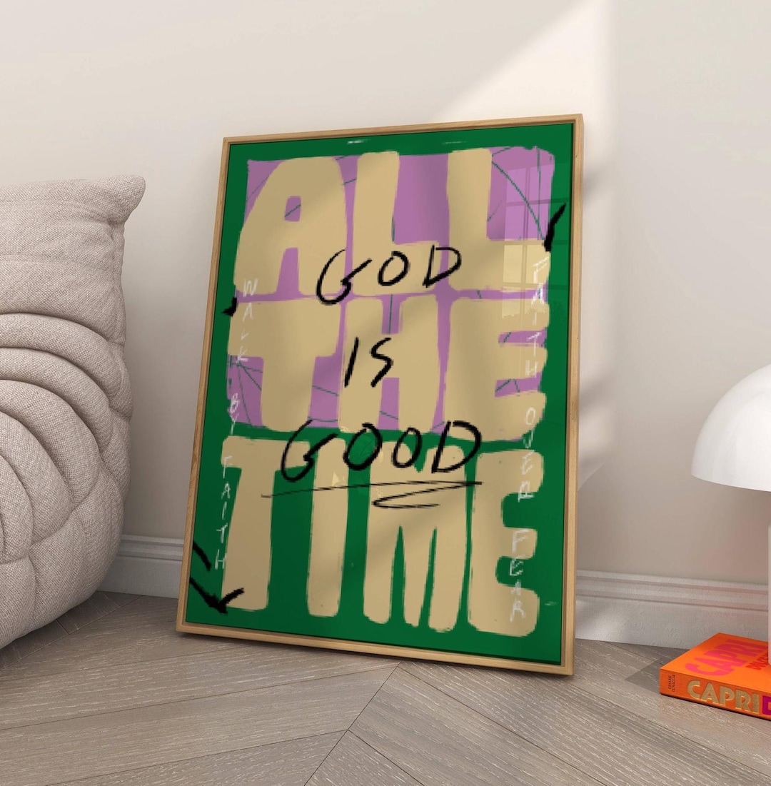 God is Good All the Time Inspirational Christian Wall Art Print Faith ...