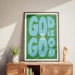 God is Good All the Time Aesthetic Christian Wall Art, Modern Christian ...
