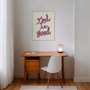 God is Good Aesthetic Christian Wall Art, Pastel Modern Christian Art ...