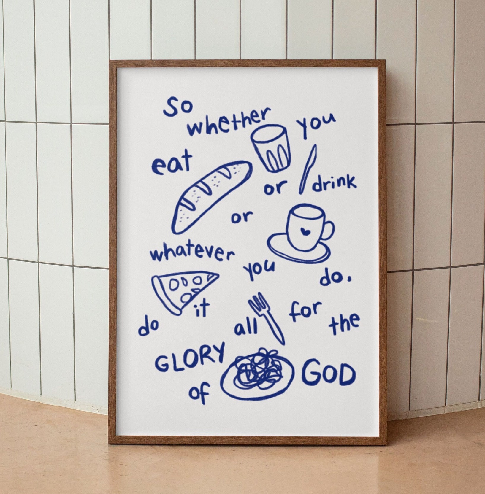 Aesthetic Christian Wall Art Corinthians Modern Bible Verse Art Print ...