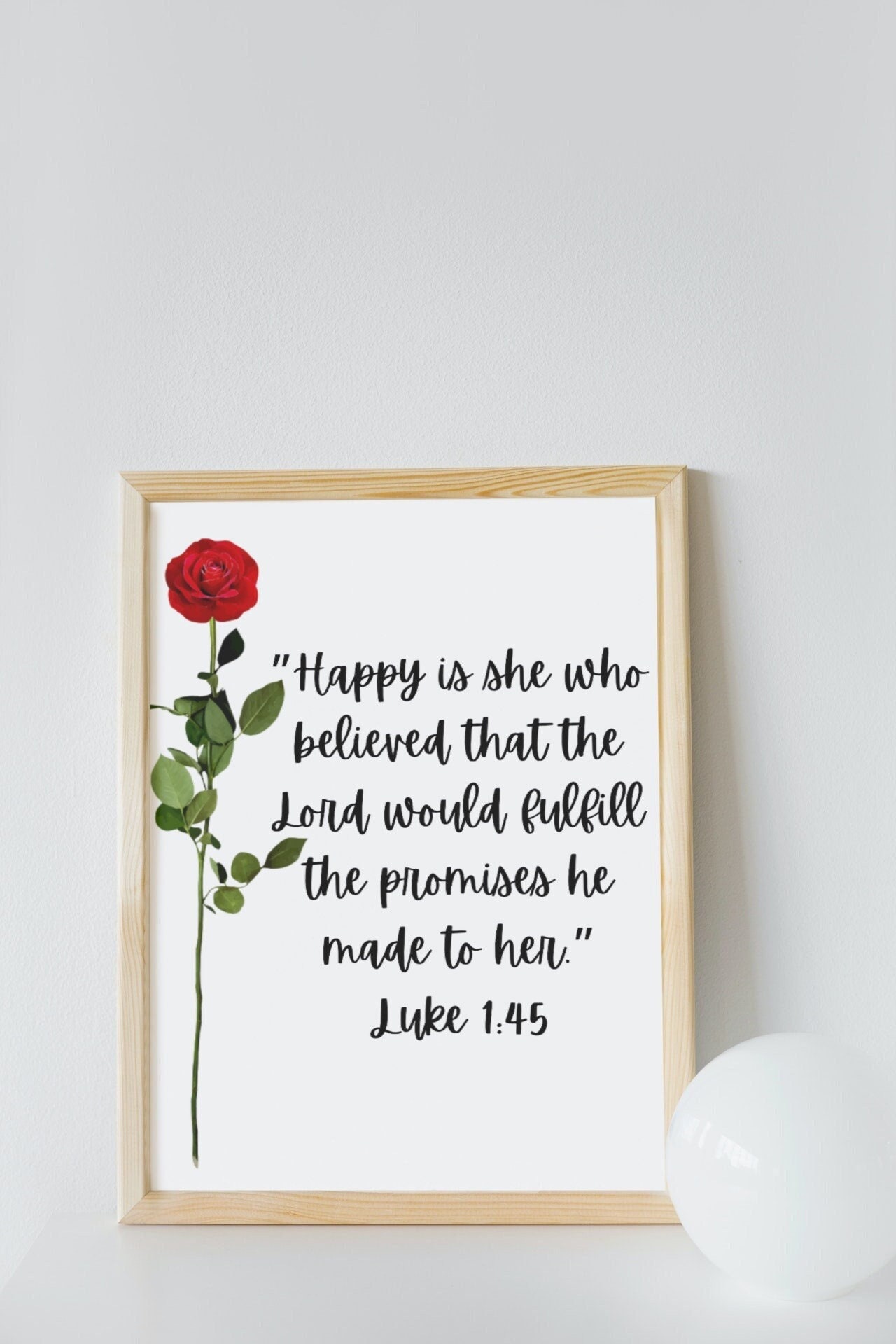 Luke 1:45 Bible Verse Print | Christian Wall Art (digital Download) - Etsy
