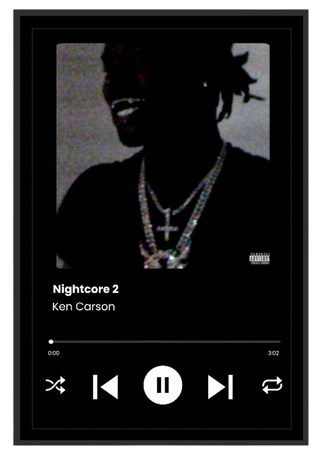 Ken Carson Rug, Nightcore 2, Rap, Album Rug, Customizable Digital Music ...