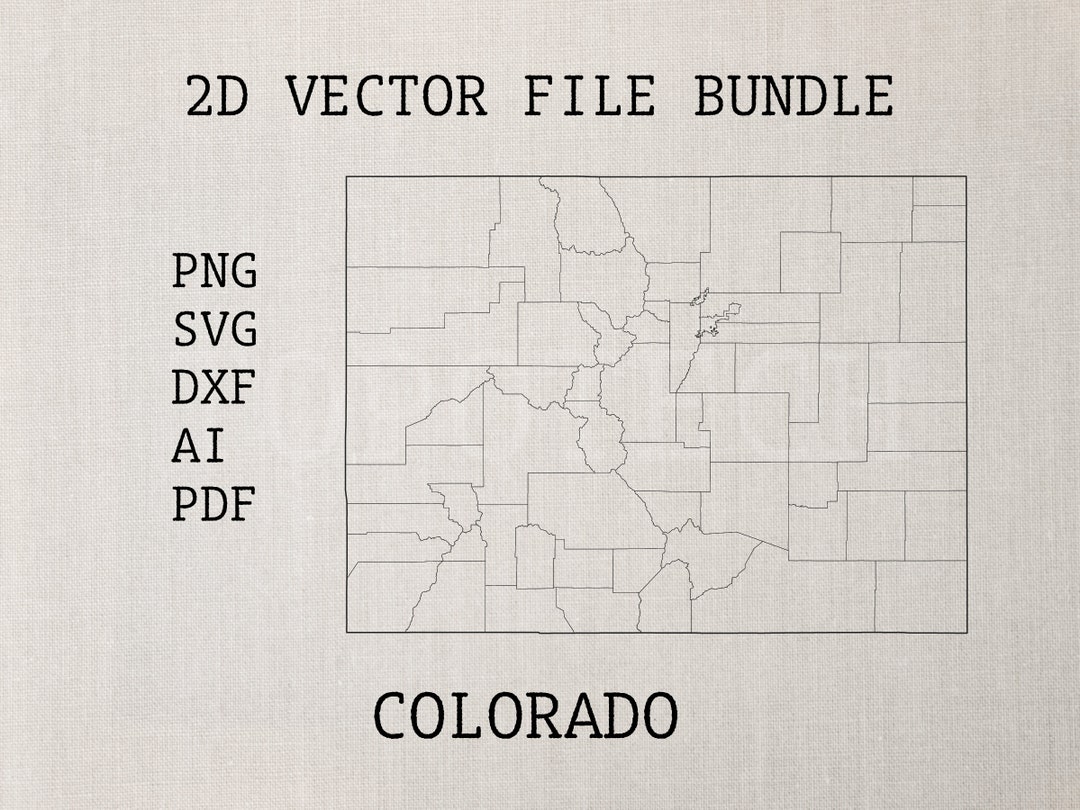 Colorado 2D Vector File Bundle - Etsy