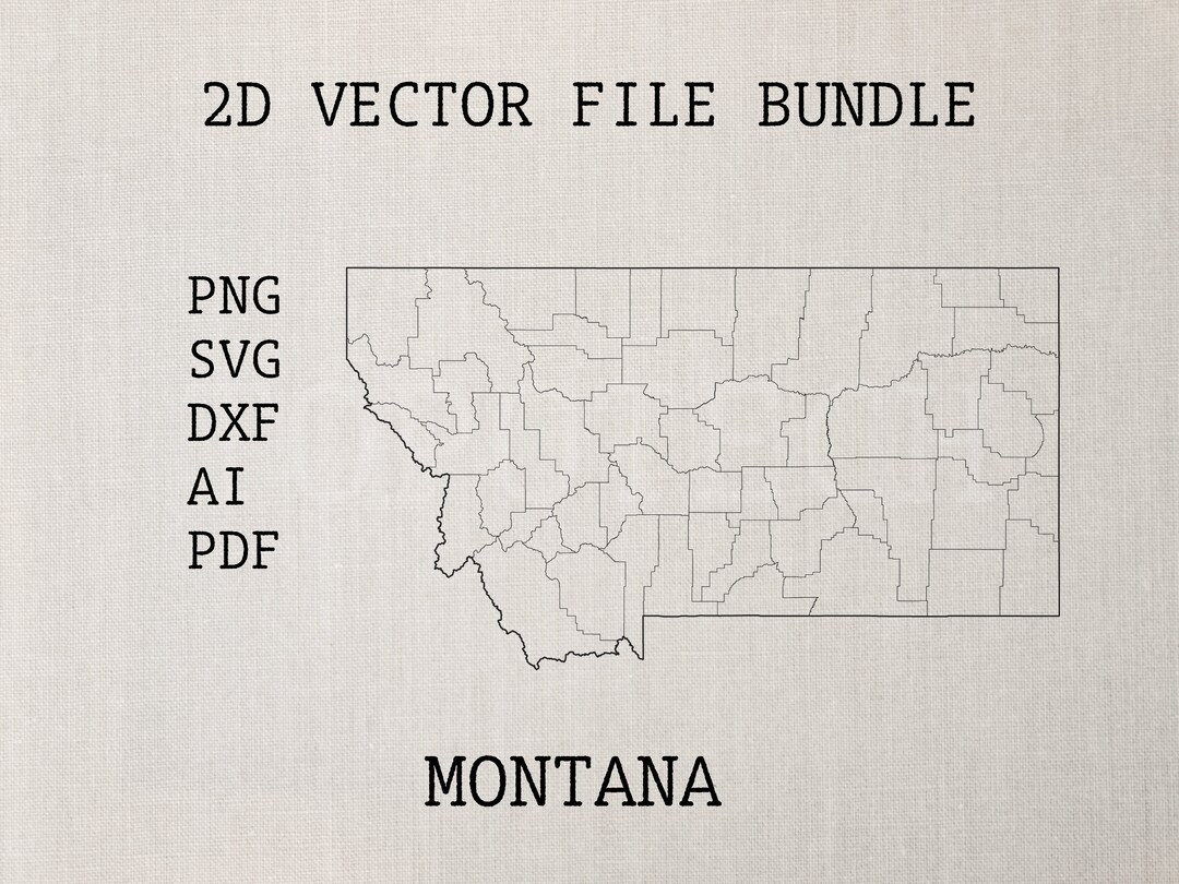 Montana 2D Vector File Bundle - Etsy