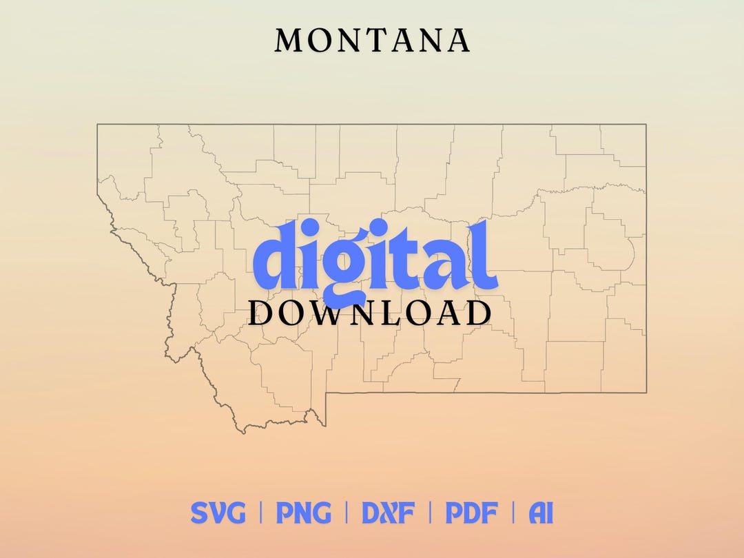 Montana 2D Vector File Bundle - Etsy