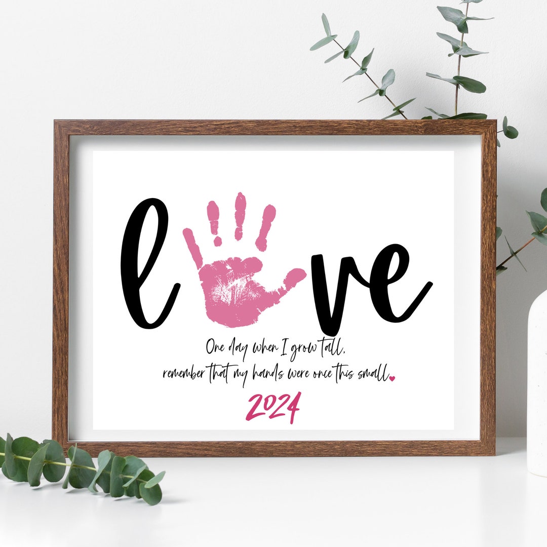 Love Handprint Art, Valentine's Day Handprint Craft, Valentine's Day ...