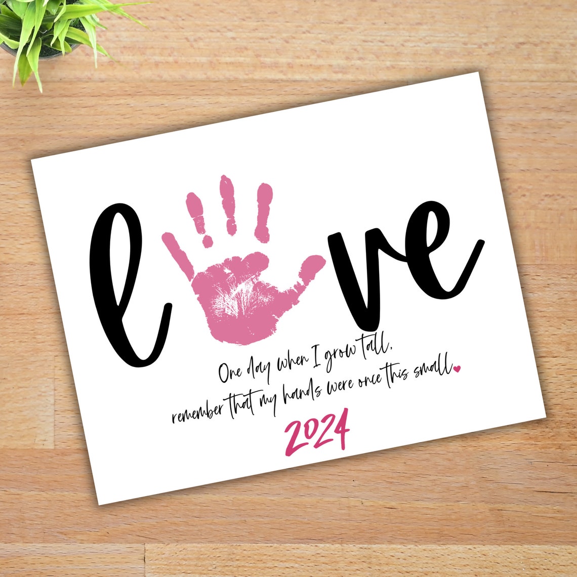Love Handprint Art, Valentine's Day Handprint Craft, Valentine's Day ...