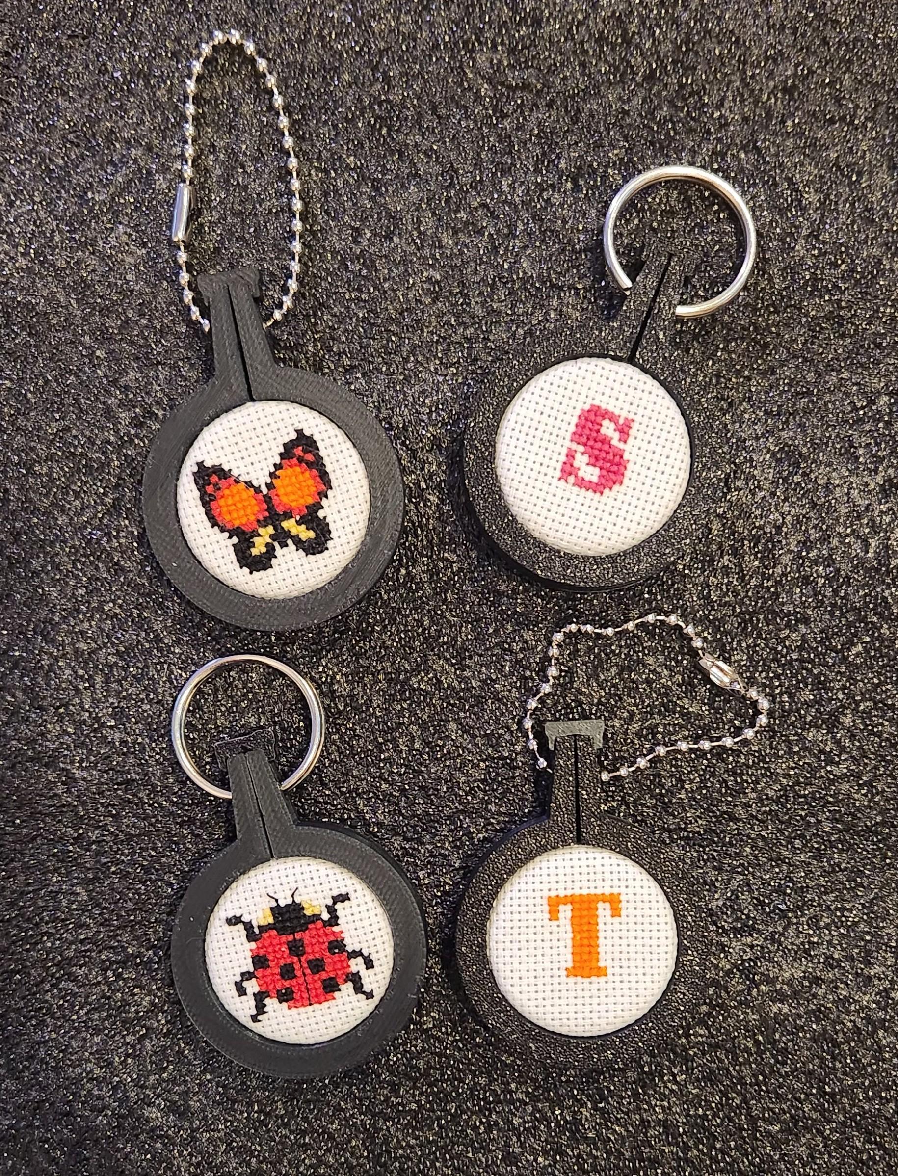 Customized Cross-stitch Design With 3D Printed Keychain - You Pick ...