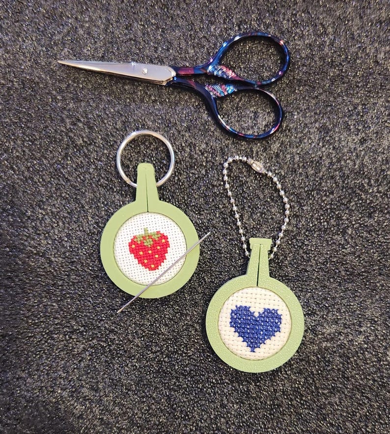 Customized Cross-stitch Design With 3D Printed Keychain - You Pick ...