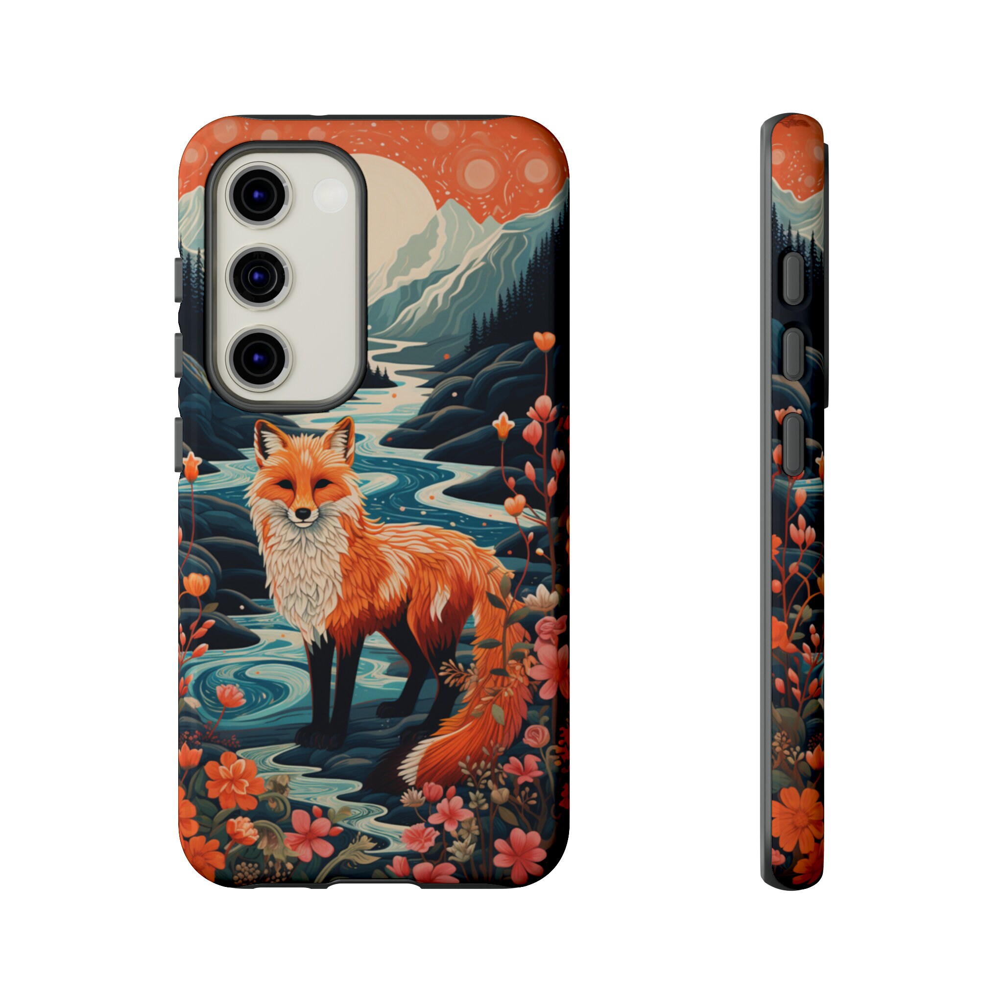 Fox Japanese Folk Art Phone Case, Cottagecore, Fox Lover Gift Ideas ...