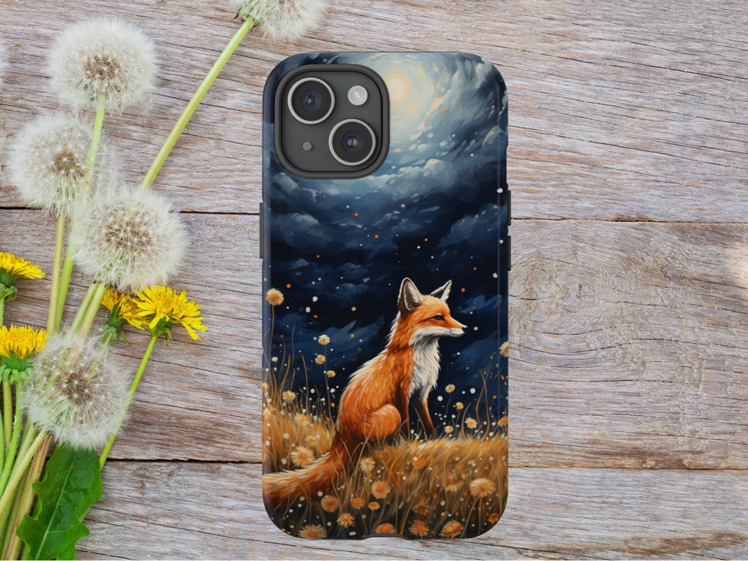 Fox Phone Case Dandelion Feilds, Tough Phone Case for iPhone Samsung ...