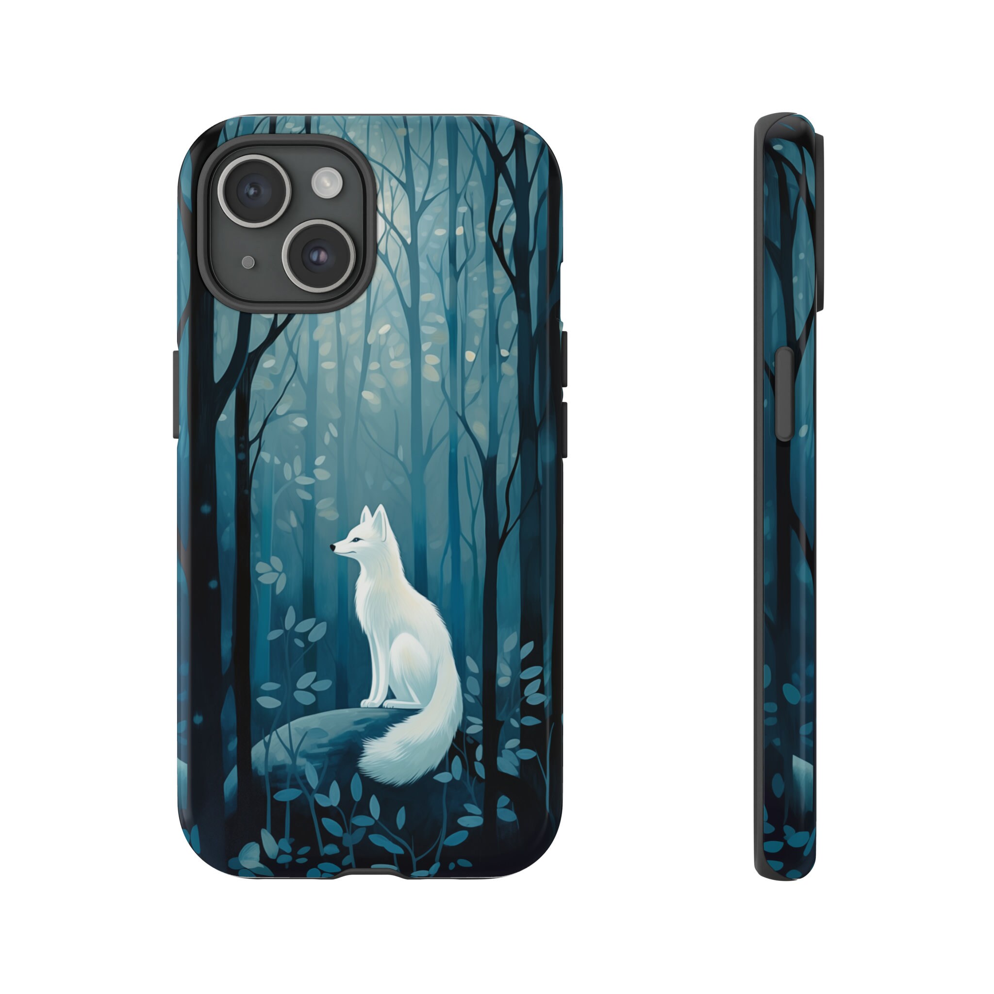 White Fox Phone Case, Cute Fox Tough Phone Case, Nature Inspired, White ...