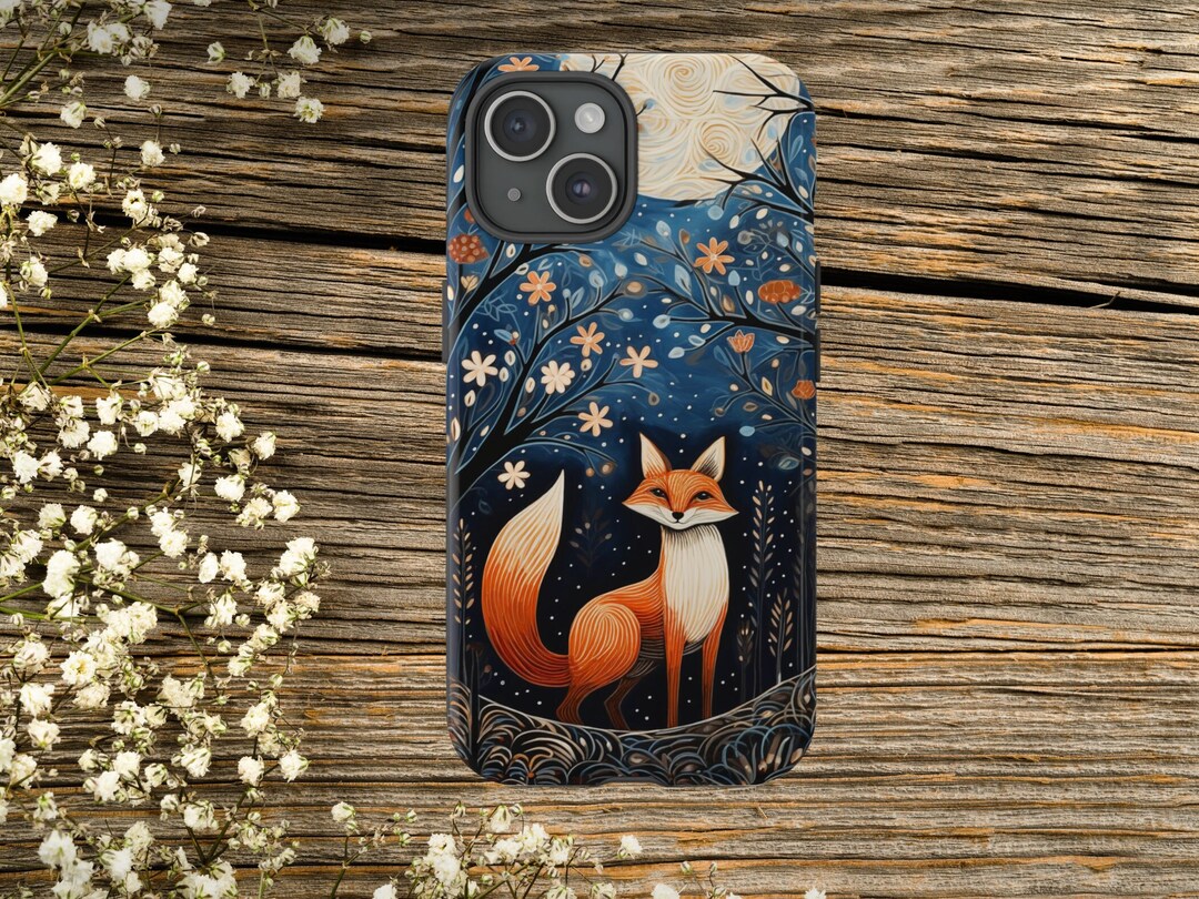 Moonlit Fox Phone Case, Tough Phone Case for iPhone Samsung and Pixel ...