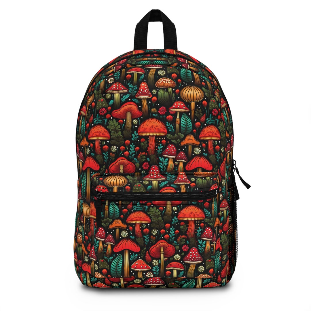 Dark Cottagecore Mushroom Backpack, Nature Inspired Bag, Goblincore ...