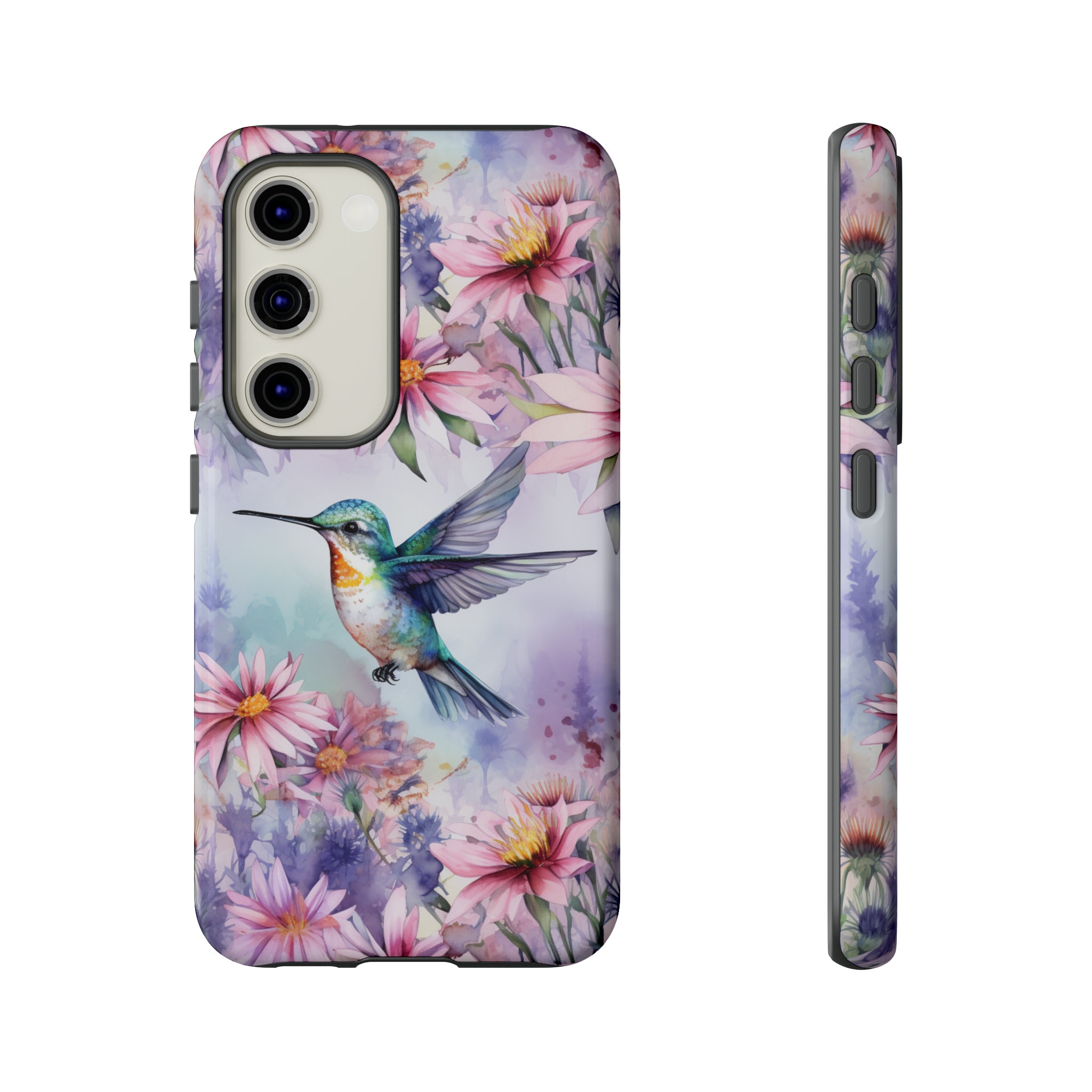 Watercolor Hummingbird Phone Case, Cottagecore Tough Phone Case, Bird ...