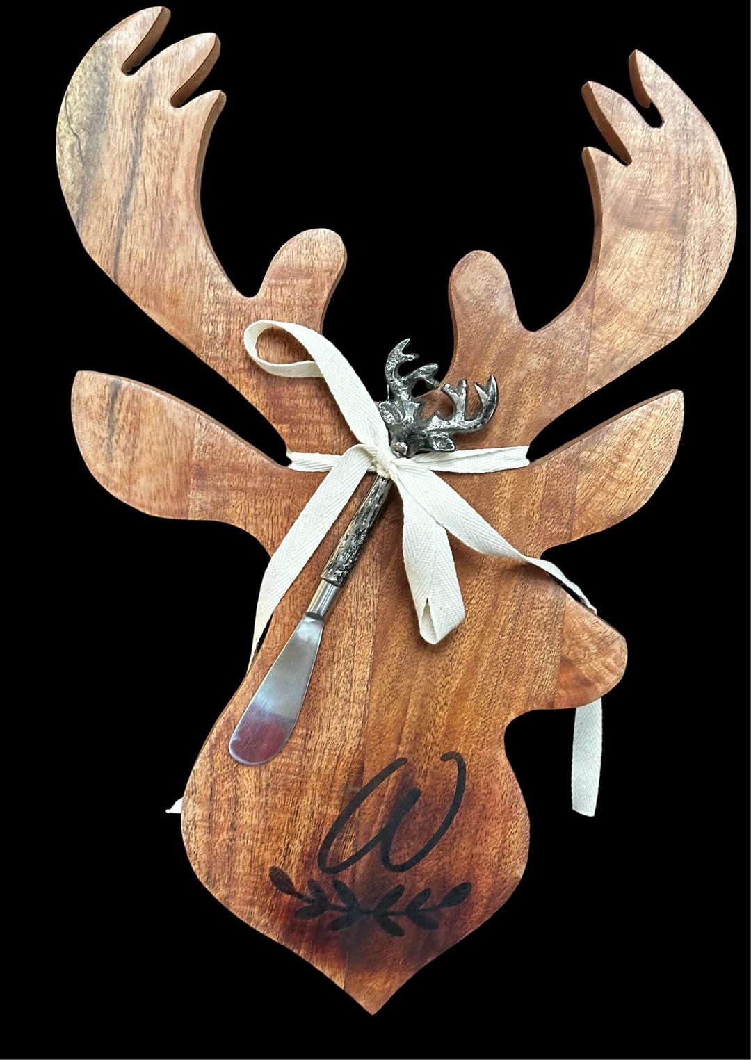 Personalized Holiday Reindeer Charcuterie Cheese Board With Matching ...
