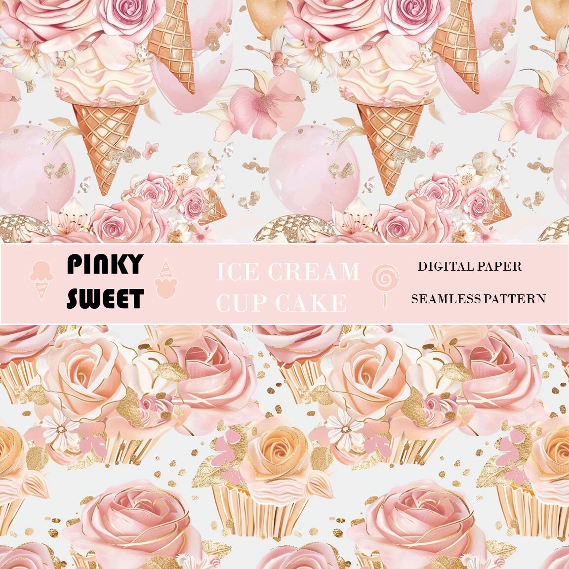 PINK COLLECTION Pinky Sweet Digital Paper Seamless Pattern Blush Pink ...