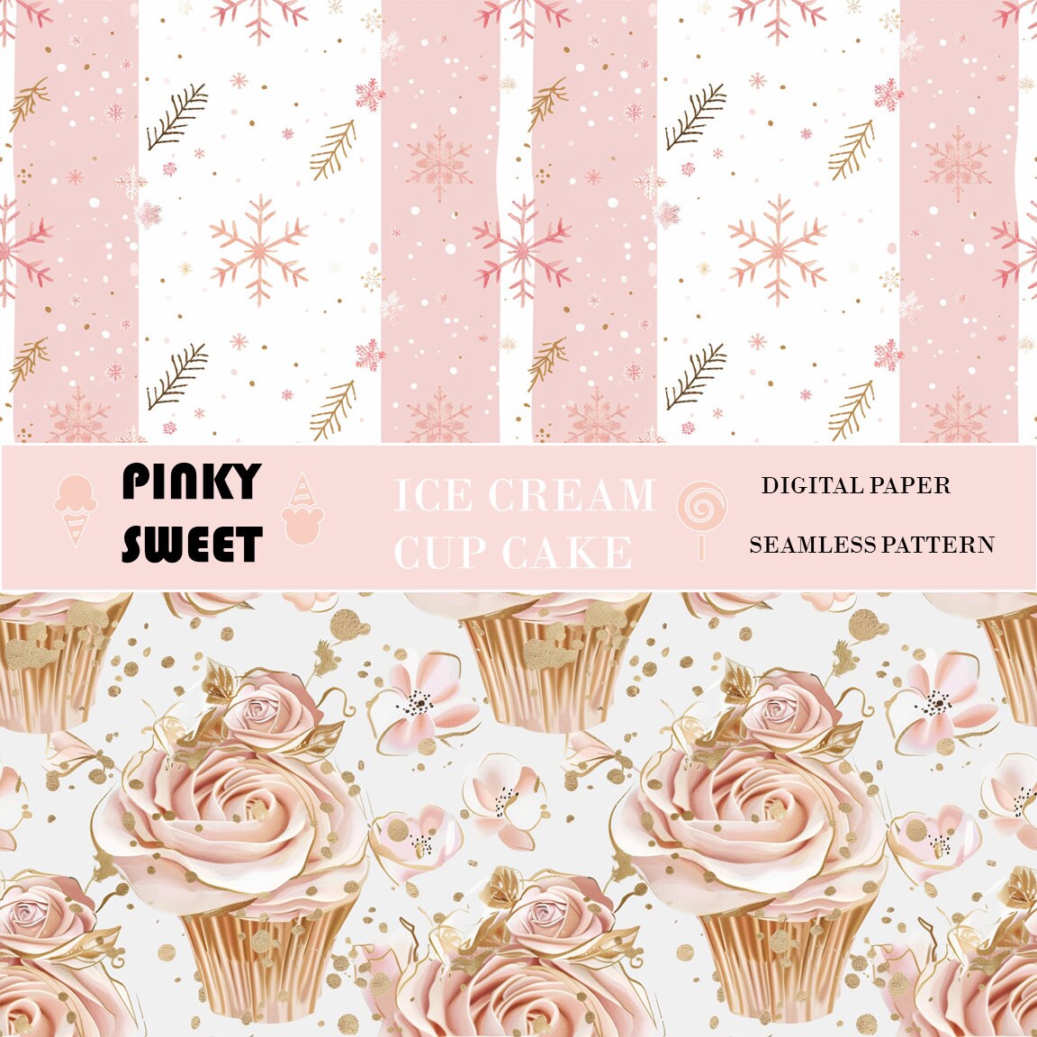 PINK COLLECTION Pinky Sweet Digital Paper Seamless Pattern Blush Pink ...