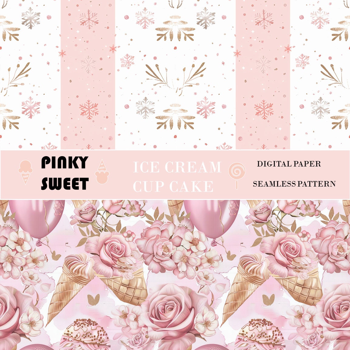 PINK COLLECTION Pinky Sweet Digital Paper Seamless Pattern Blush Pink ...