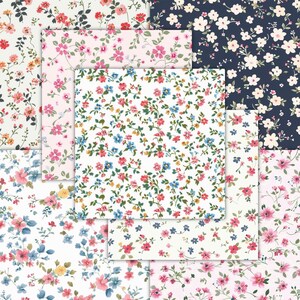 Blooming Flowers - Digital Paper , Seamless Floral Pattern, Printable ...