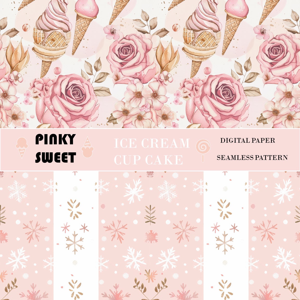 PINK COLLECTION Pinky Sweet Digital Paper Seamless Pattern Blush Pink ...