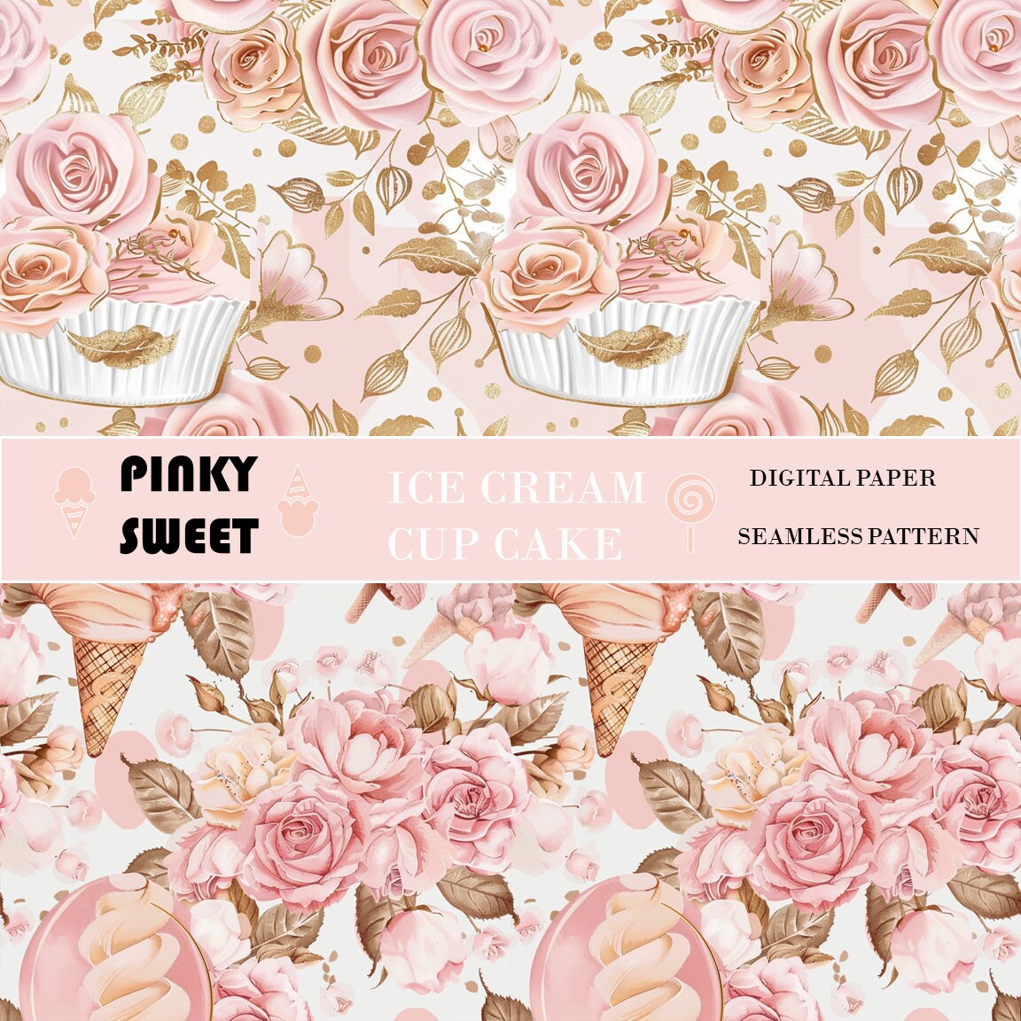 PINK COLLECTION Pinky Sweet Digital Paper Seamless Pattern Blush Pink ...