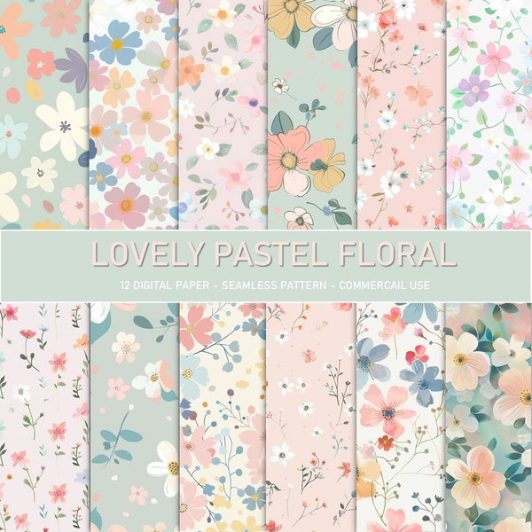 Spring Floral Paper - Etsy