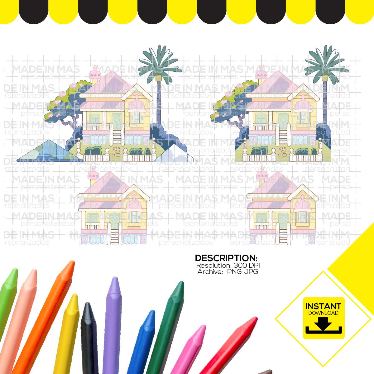 Bluey House , Casa Bluey , Bluey Digital Dowloand Background Eps Svg ...