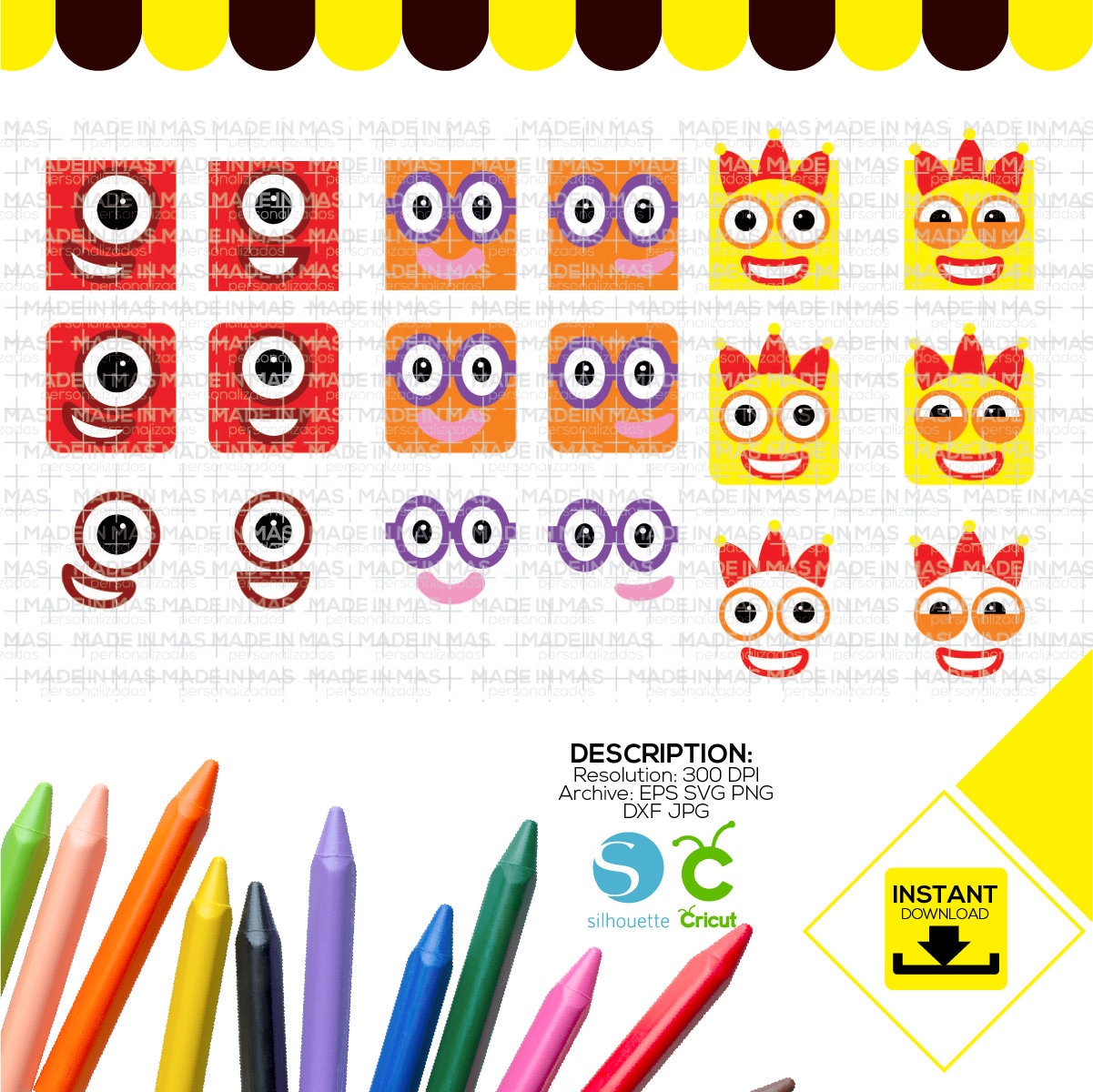 Number blocks, pack digital, eps svg png dxf jpg, paquete de bloques de ...