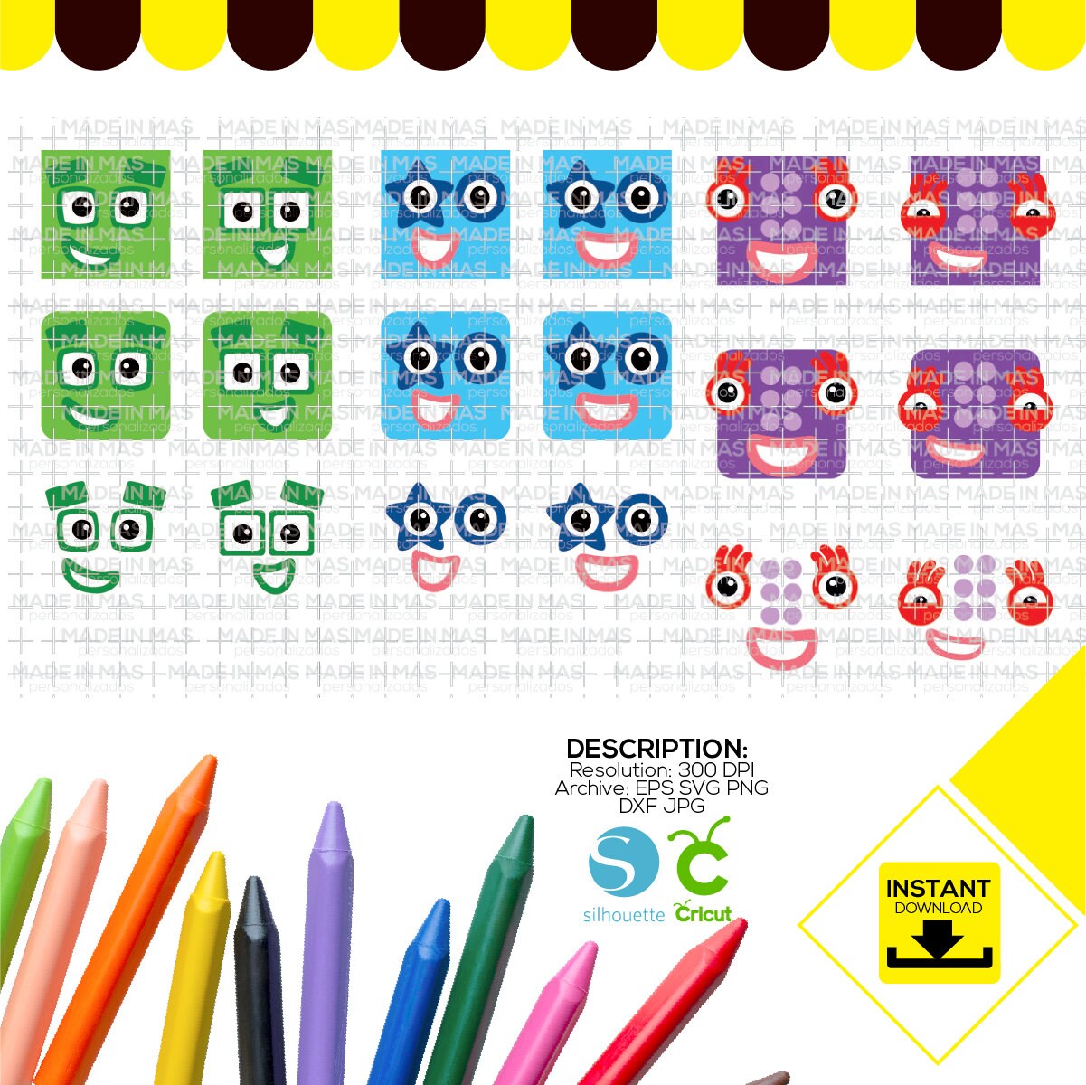 Number blocks, pack digital, eps svg png dxf jpg, paquete de bloques de ...