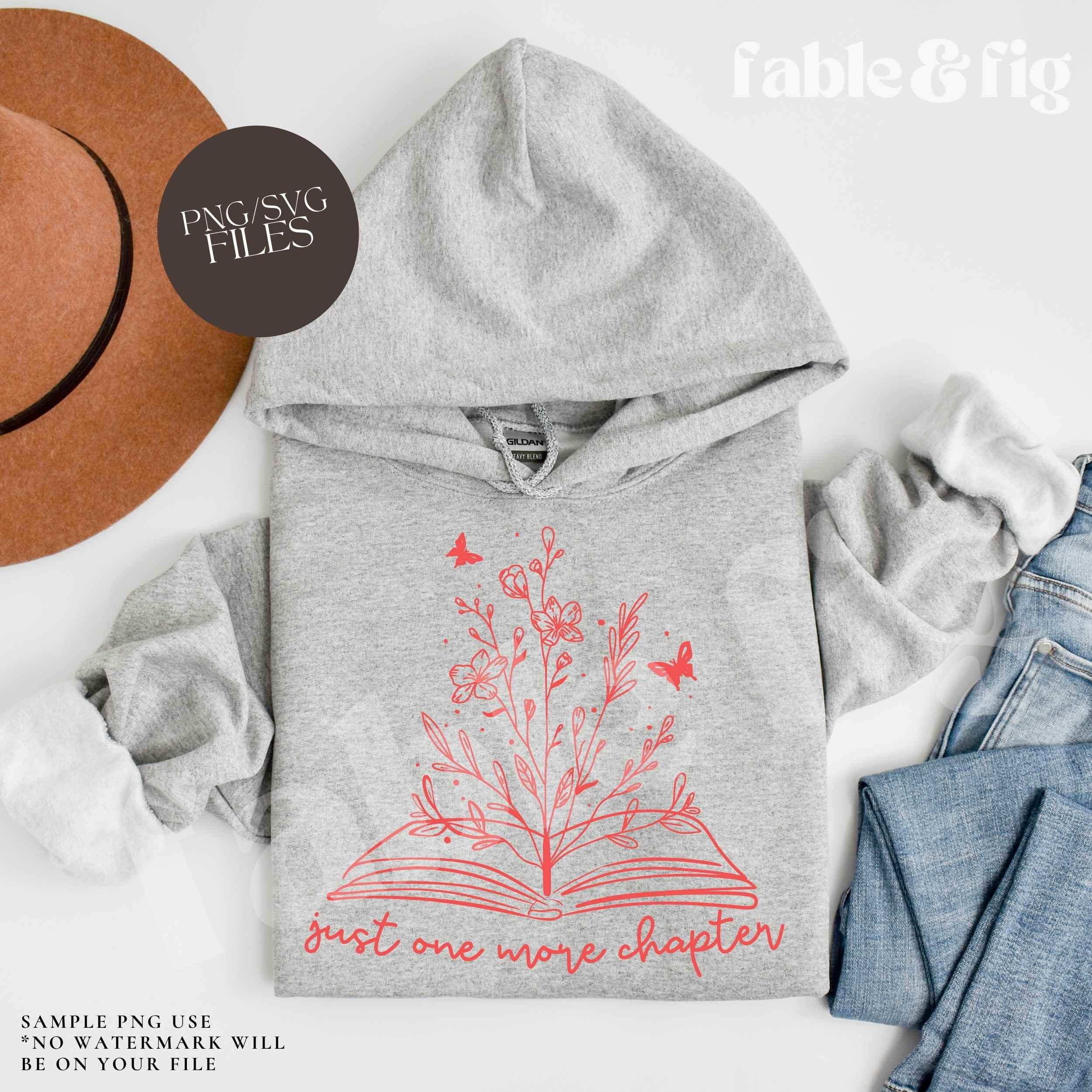 Wildflower Book SVG and PNG, Bookish Png, One More Chapter Png, Bookish ...