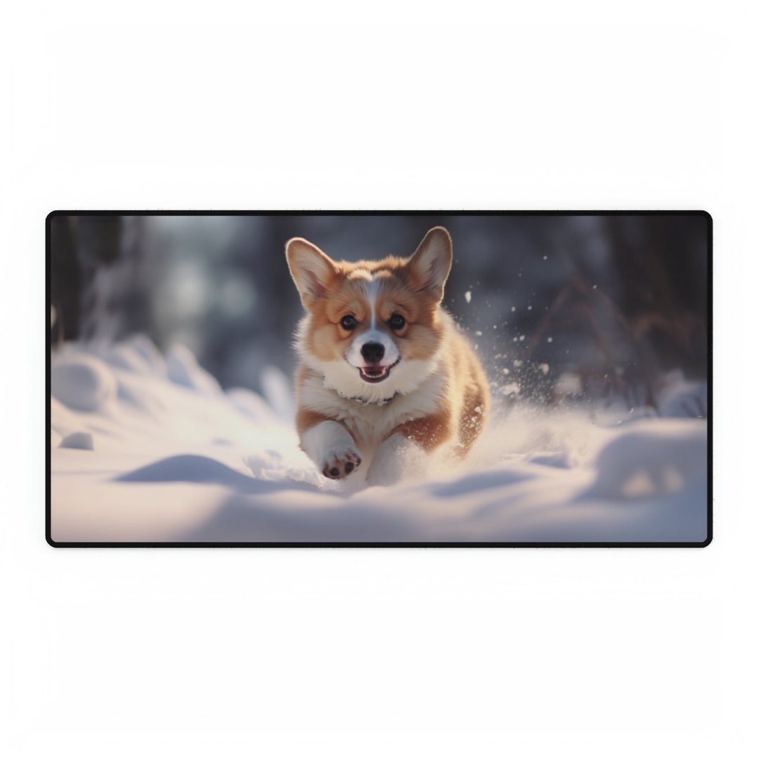 Pixar-style Corgi Mousepad Gaming Desk, Cute Office Decor, Unique Gift ...