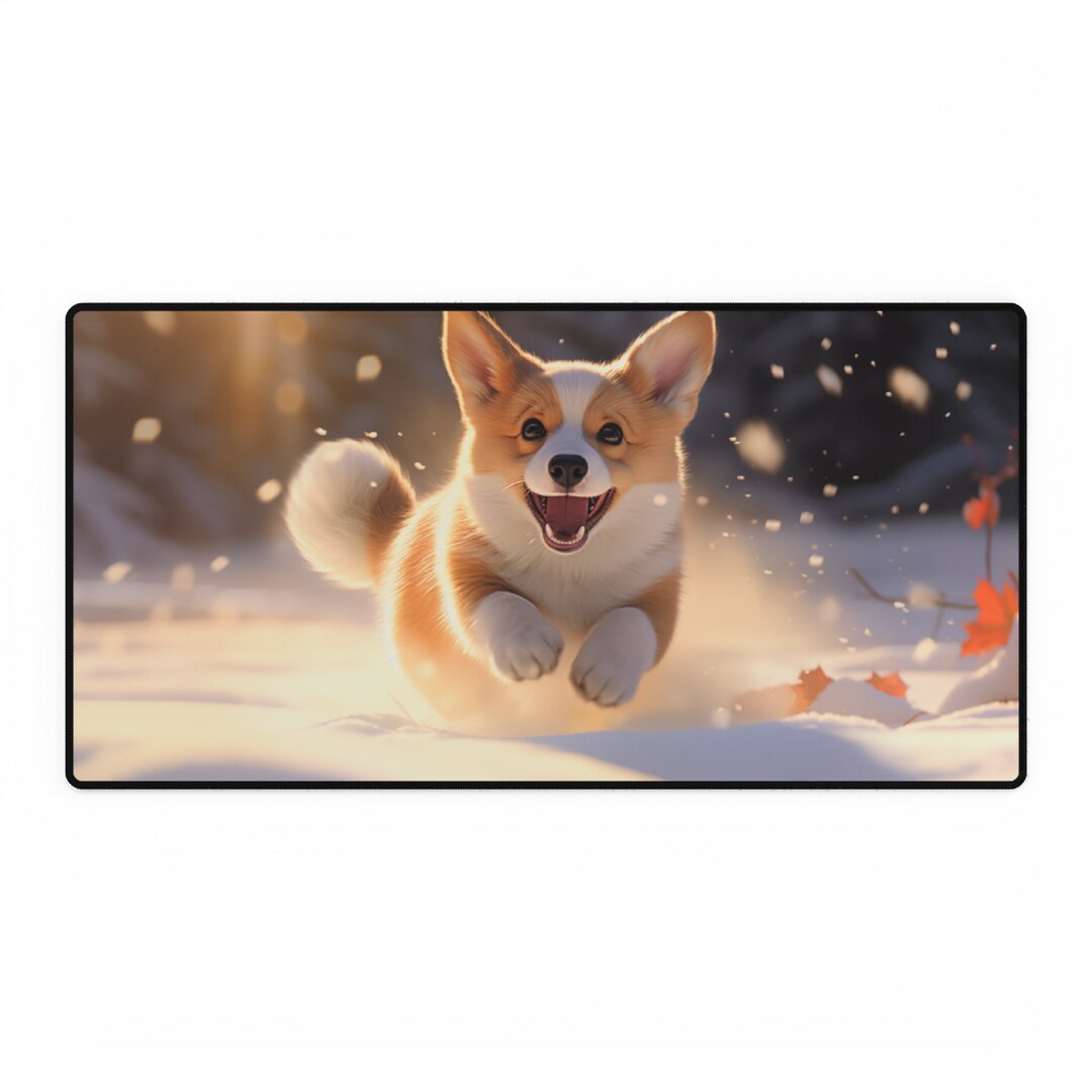 Pixar-style Corgi Mousepad Whimsical Desk Mat, Cute Office Decor ...