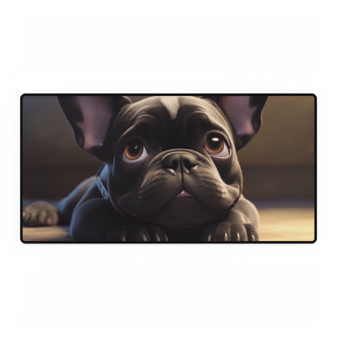 French Bulldog Disney Pixar Style Mousepad Cute Frenchie Desk Mat for ...