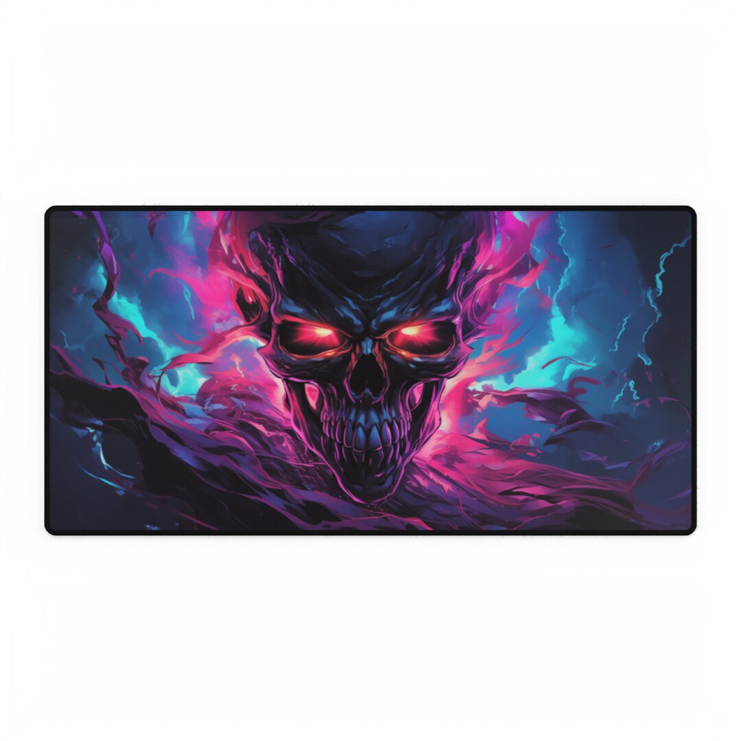RGB Skulls Mousepad, Large Mouse Pad, Desk Mat, Desk Pad, Gift for ...