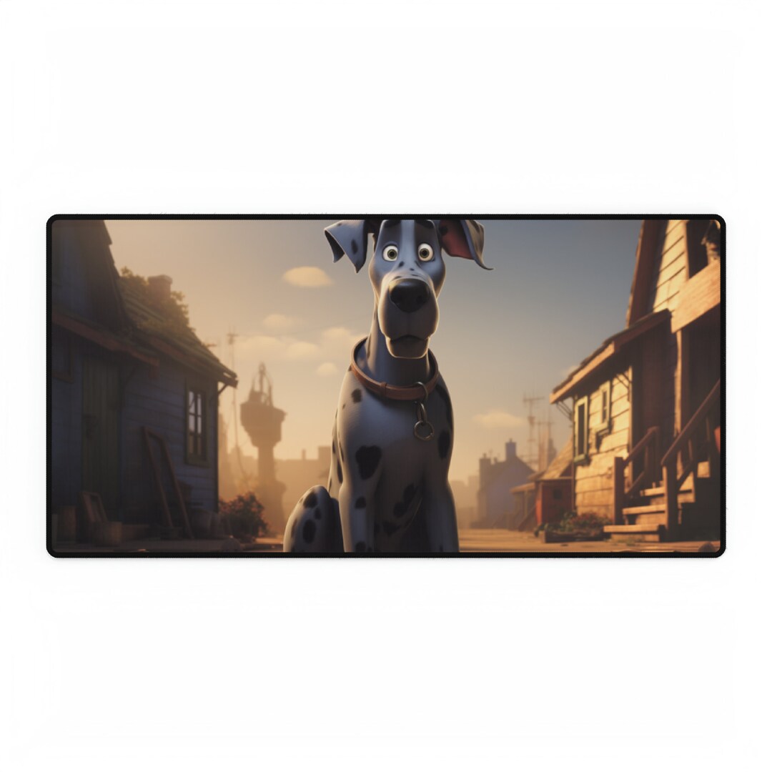 Pixar Inspired Great Dane Mousepad Adorable Canine Desk Mat, Cute ...