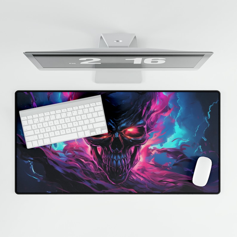 RGB Skulls Mousepad, Large Mouse Pad, Desk Mat, Desk Pad, Gift for ...