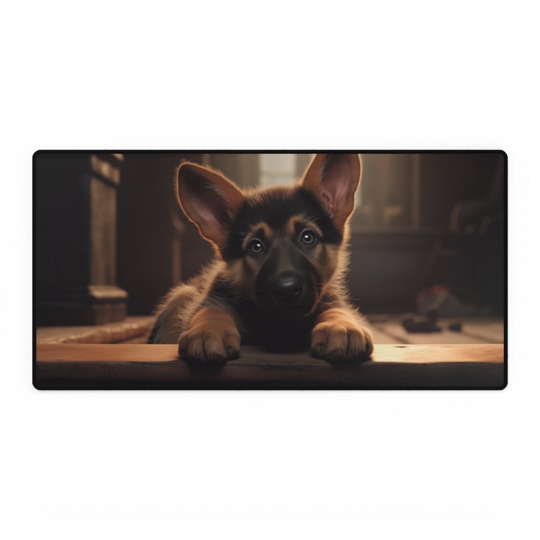 Pixar-inspired German Shepherd Mousepad Whimsical Desk Mat for Dog ...