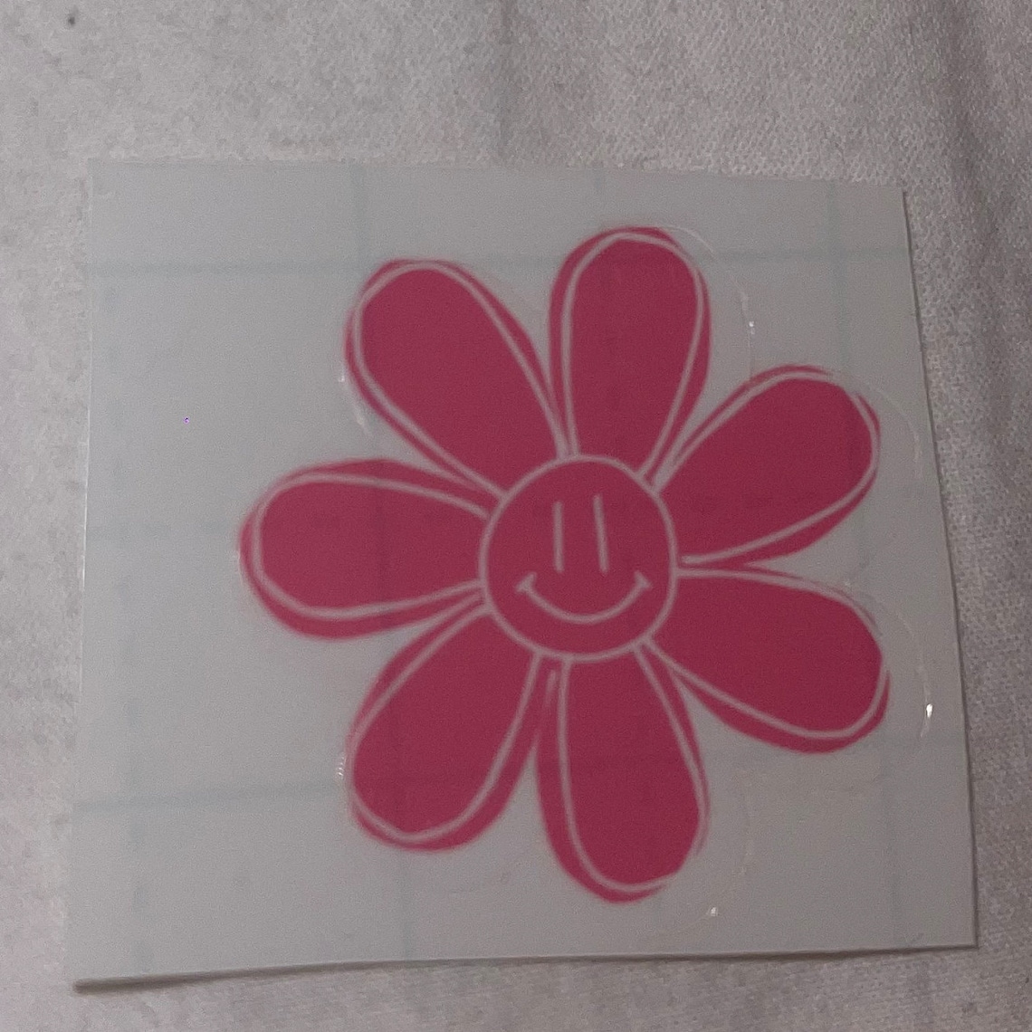 Smiley Face Flower Sticker (waterproof) - Etsy