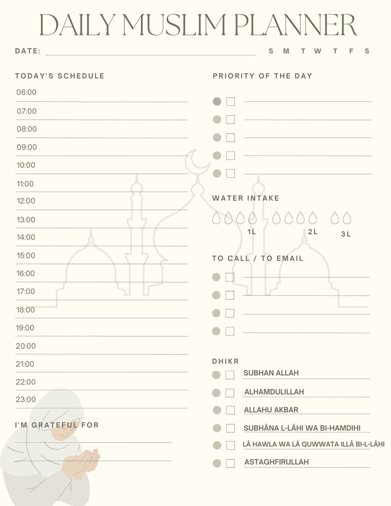 Daily Muslim Planner - Etsy