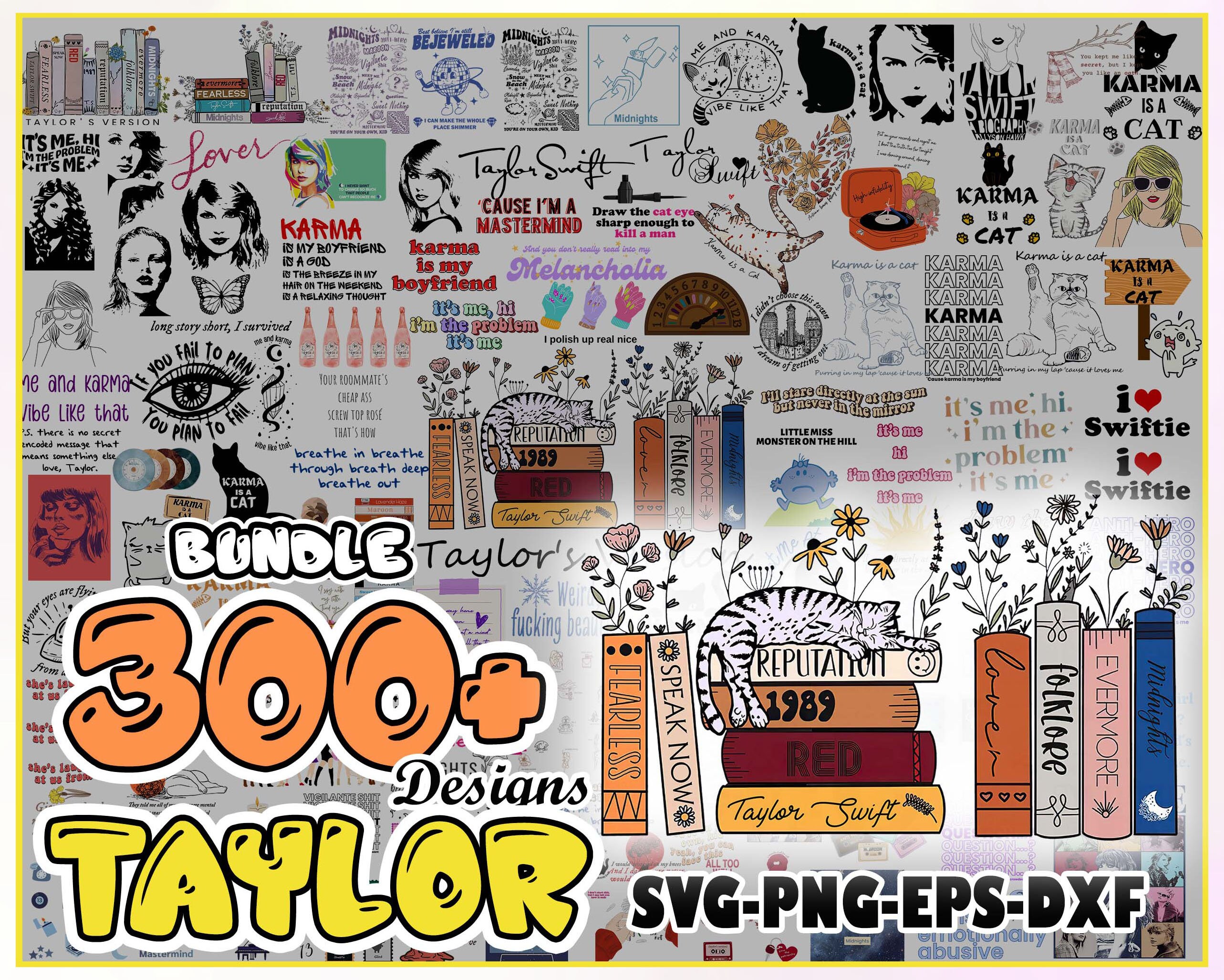 New Taylor Swift Svg Bundle, Swiftie Svg, Eras Tour Svg, Swift Album ...
