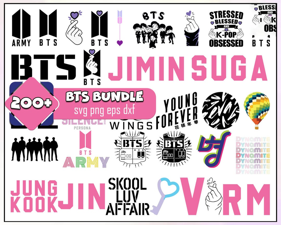 BTS Svg Bundle, Bts Png, Kpop Svg Files for Cricut, Bt21 Svg, T-shirt ...