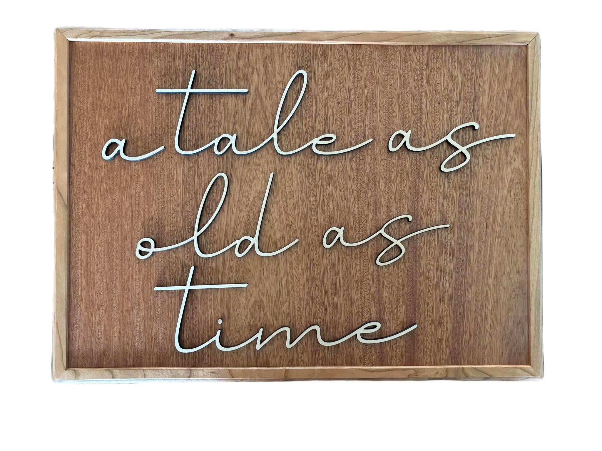 Script “A Tale as Old as Time” Sign for Nursery or Playroom - Free 3-5 ...