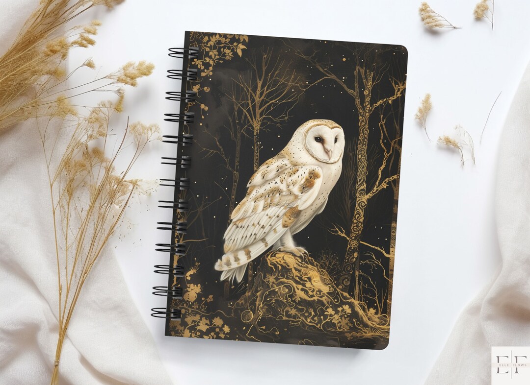 Mystical Owl Journal, Dark Academia Dream Notebook Dark Cottagecore ...