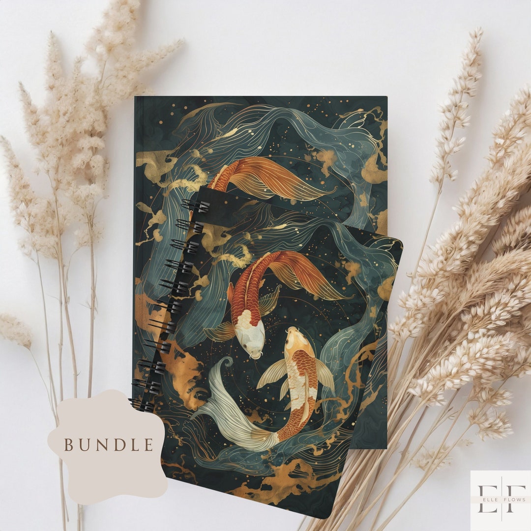 Japanese Koi Fish Journal Gift Set, Astrology Gift, Dream Journal ...