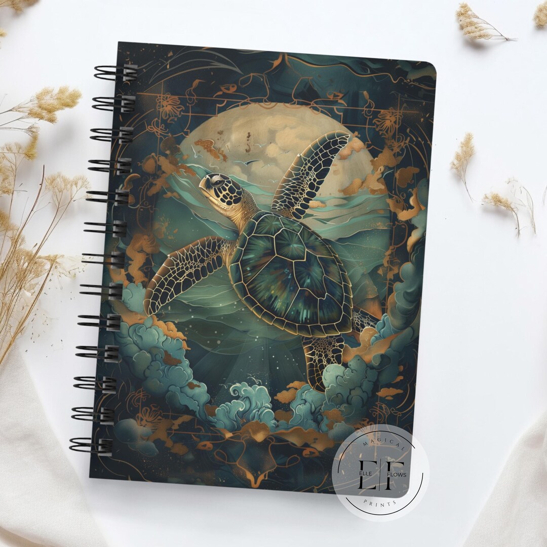 Sea Turtle Spiral Journal, Diving Notebook, Whimsical Journal, Tropical ...