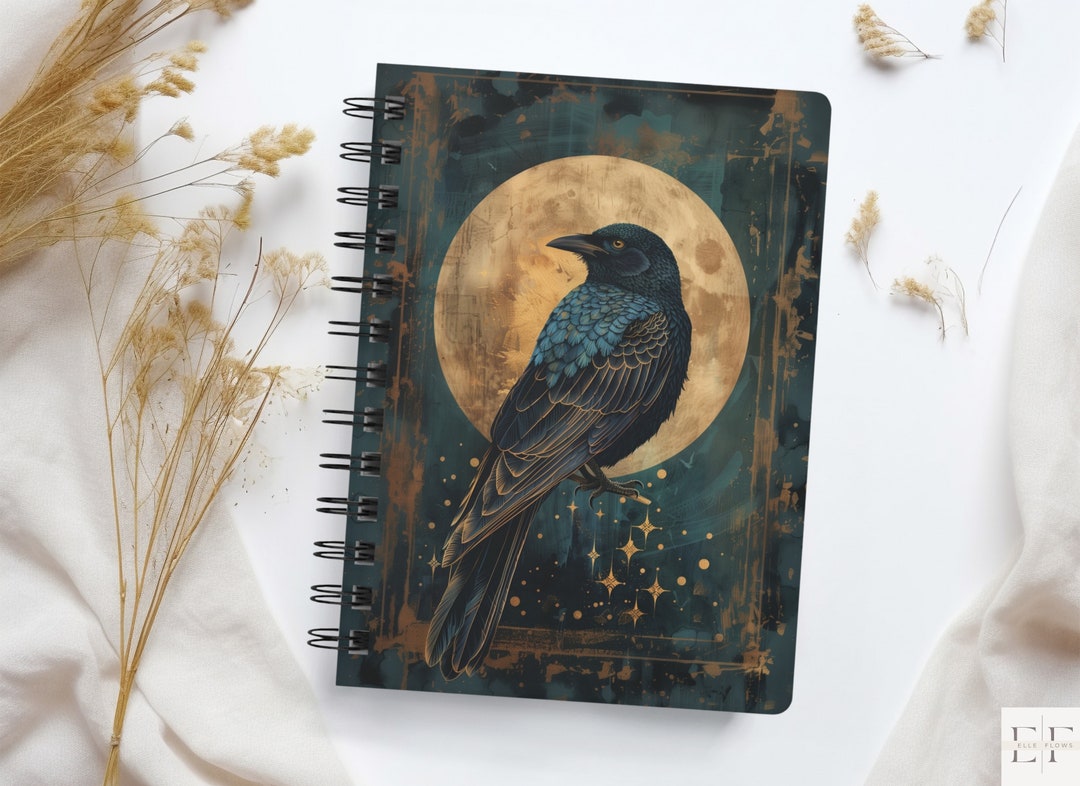 Crow Journal, Full Moon Journal, Full Moon Notebook, Spiritual ...