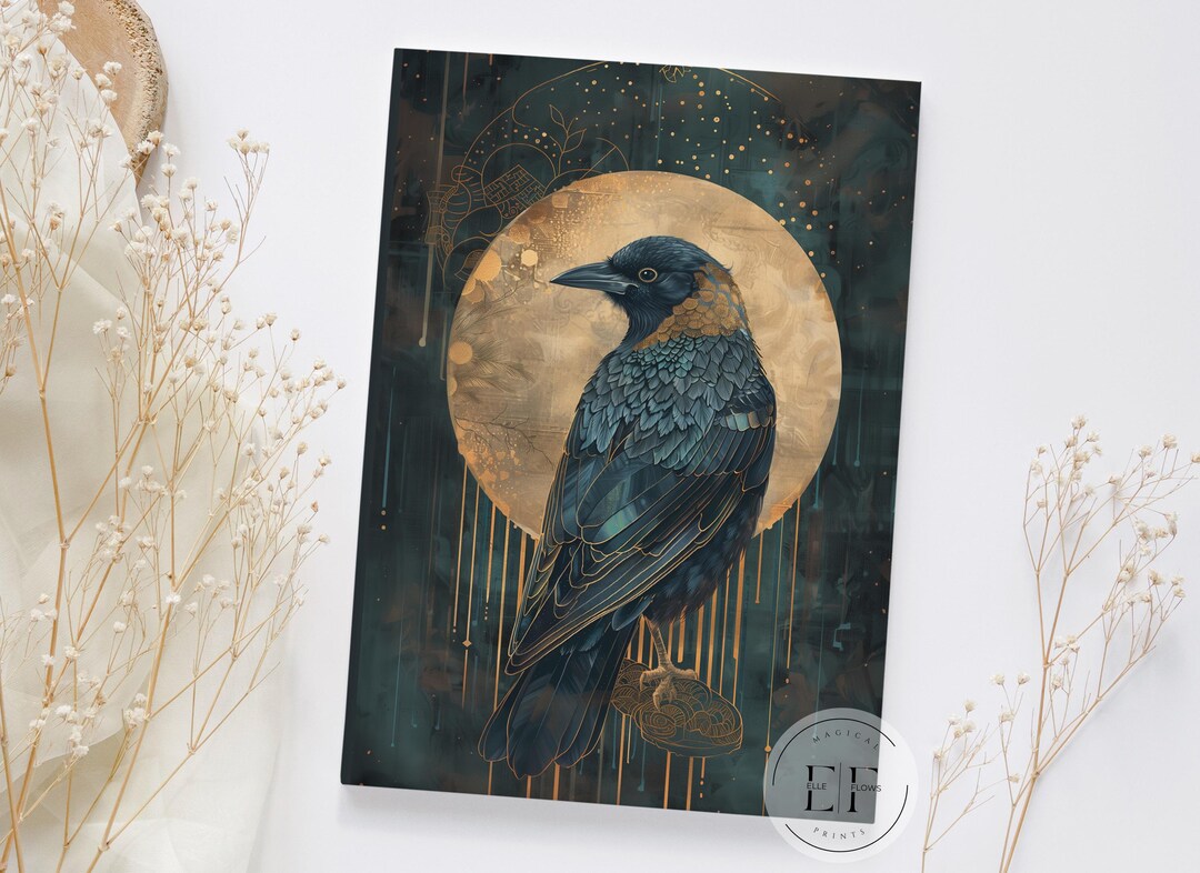 Crow Journal, Personalized Full Moon Notebook, Raven Gift, Witch Junk ...